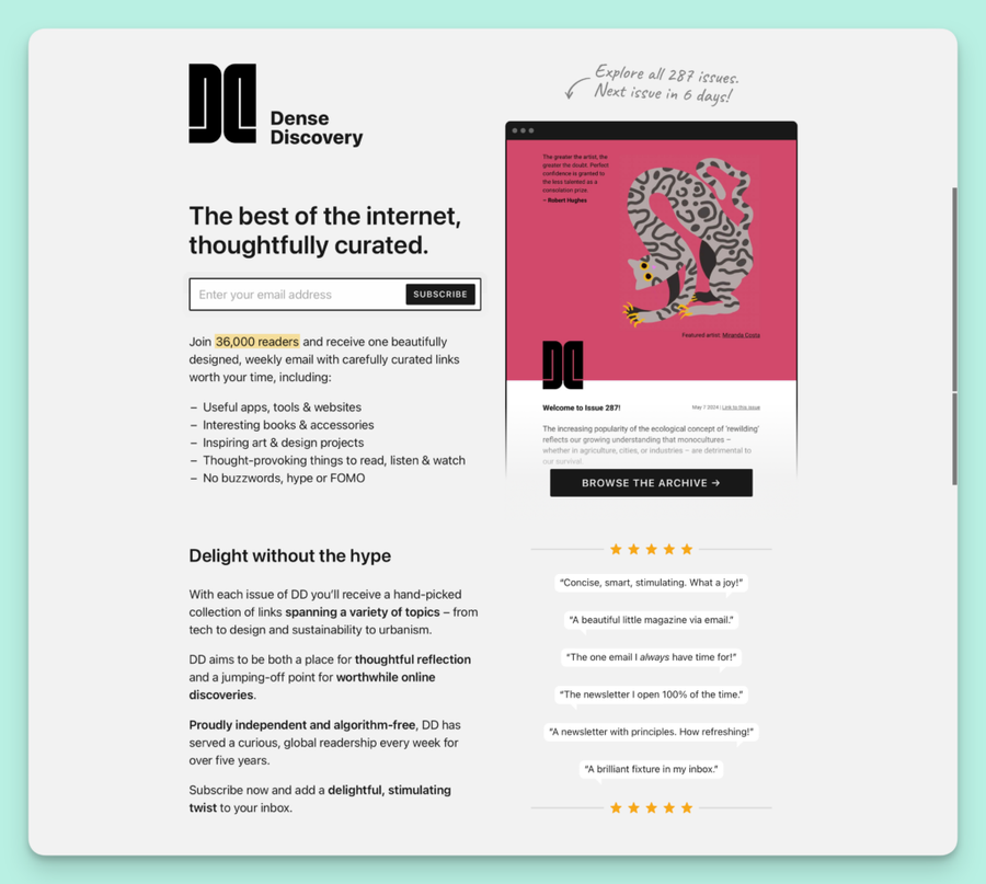 Best newsletter sign-up form/page examples and tips | EmailOctopus